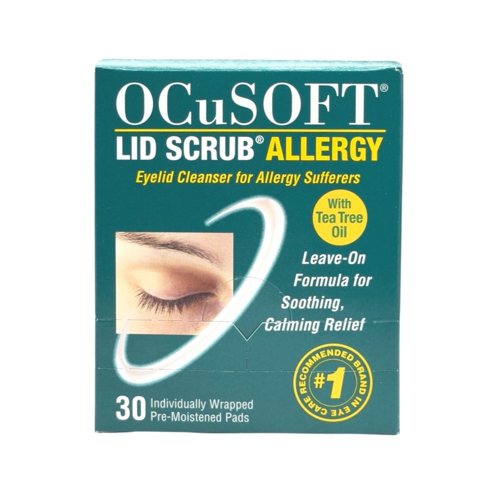 OCuSOFT Lid Scrub Allergy Eyelid Cleanser (30 Wipes) – Bye Dry Eyes