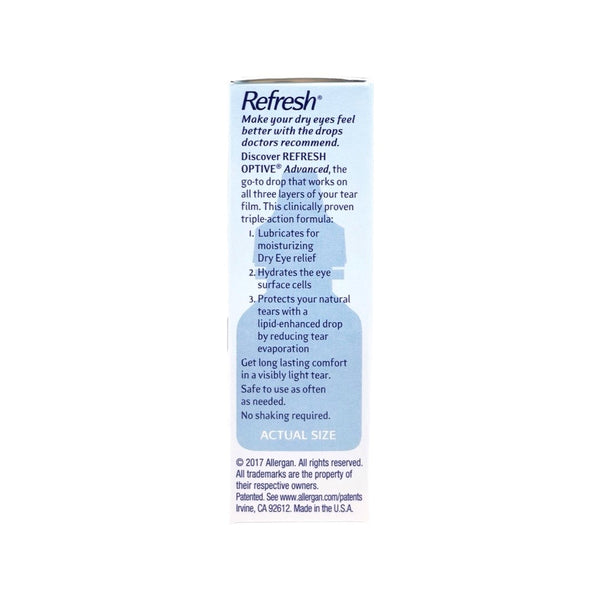 Refresh Optive Advanced Eye Drops 10 mL Bottle – Bye Dry Eyes