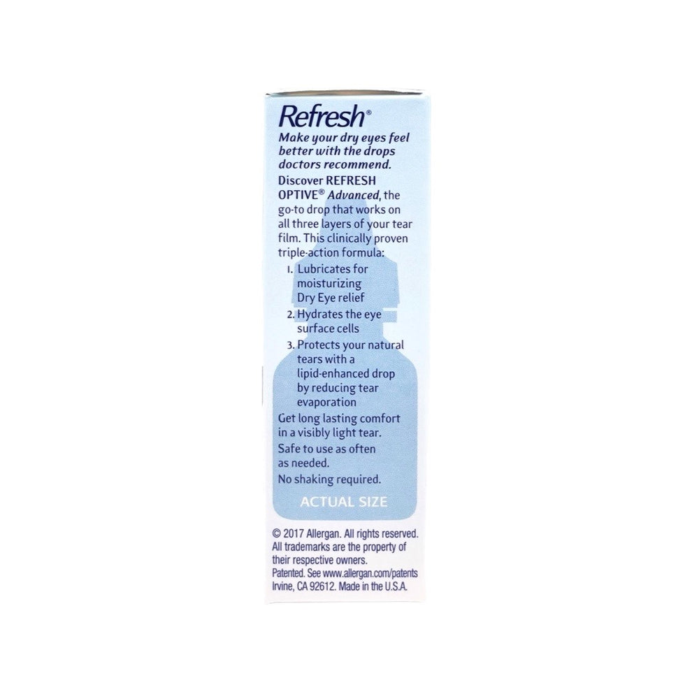 Refresh Optive Advanced Eye Drops 10 mL Bottle – Bye Dry Eyes